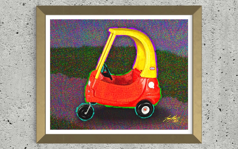 Little Tikes Car (cozy Coupe) Art - Etsy