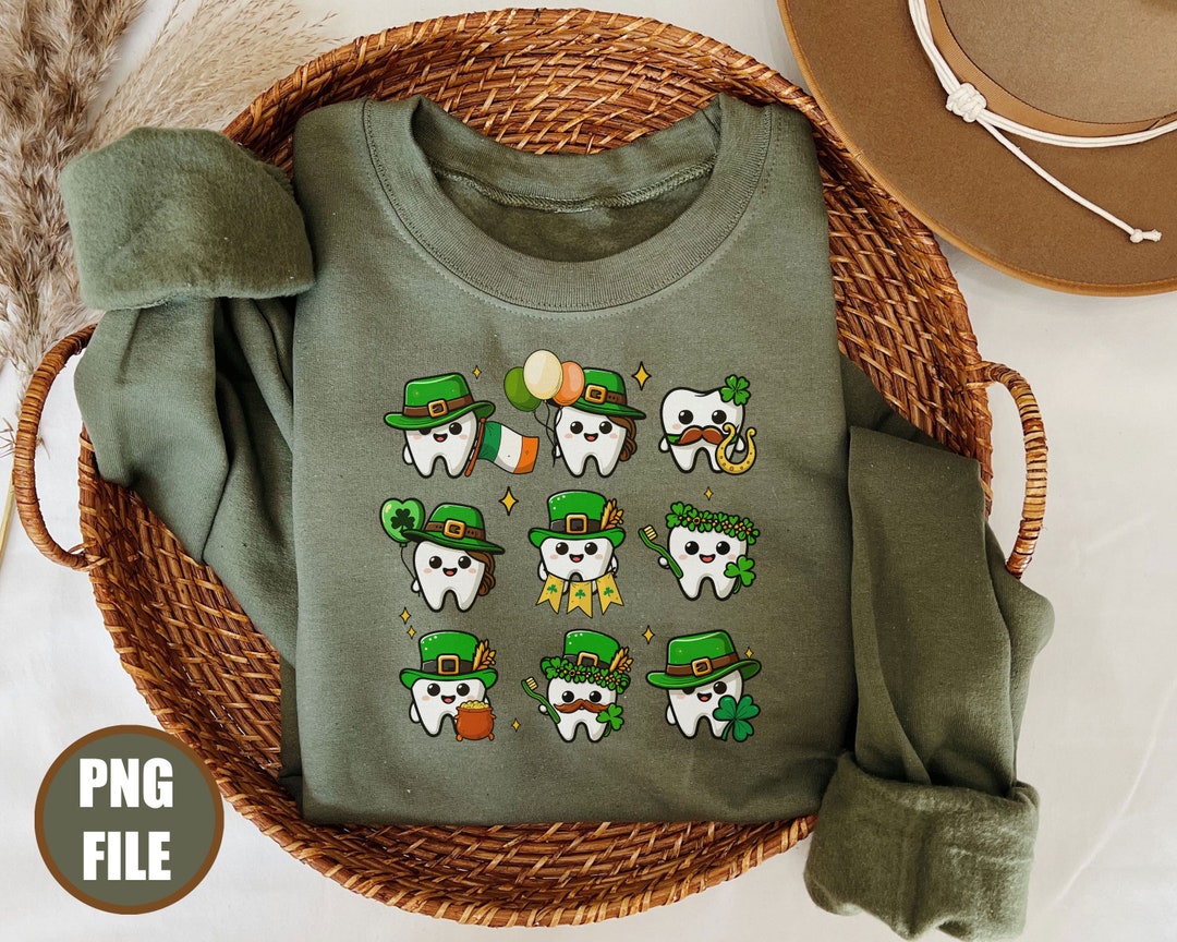 Dental Teeth St Patricks Day PNG, Lucky Tooth Png Sublimation, Irish ...