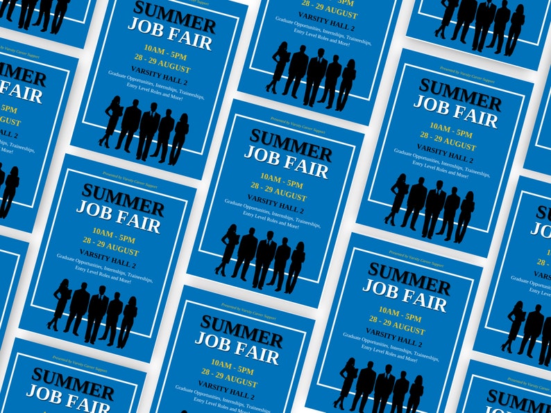 We Are Hiring Flyer | Editable Job Fair Flyer | Customizable Summer ...