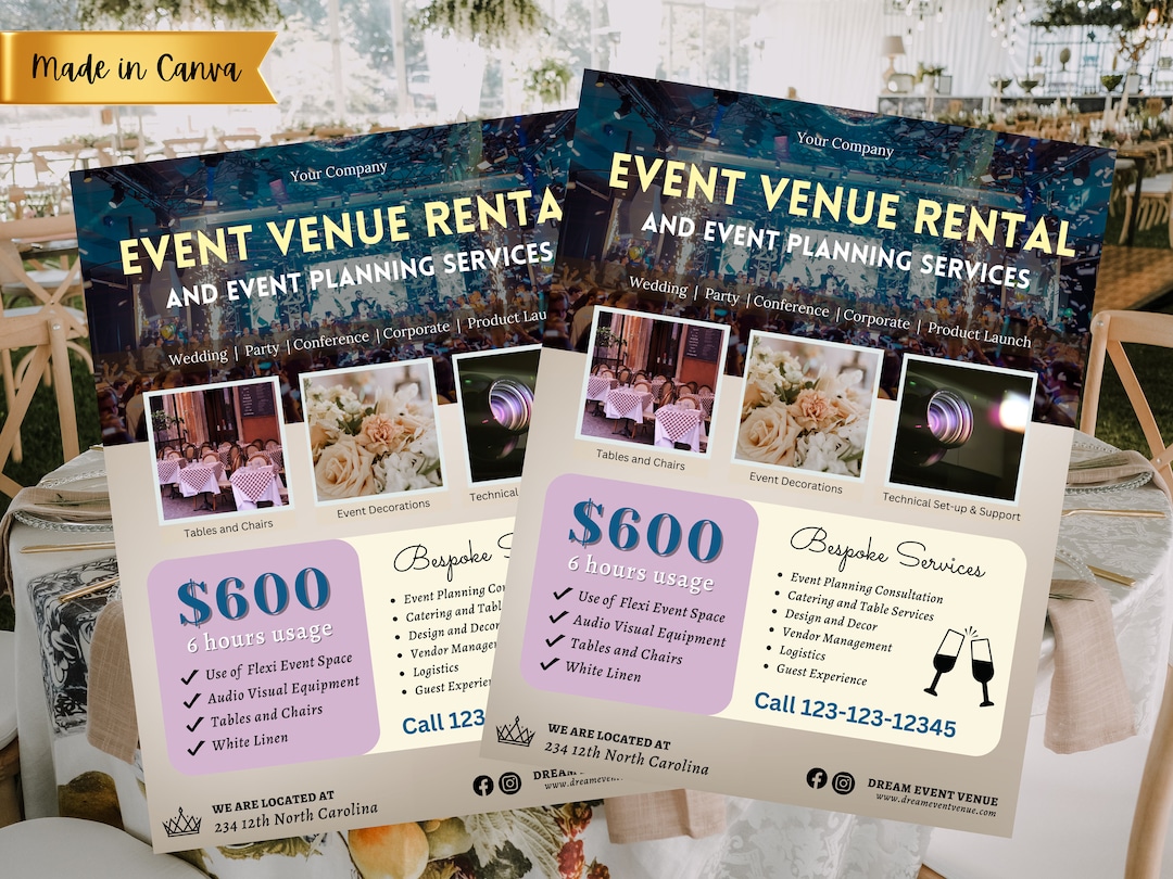 DIY Event Rental Services Flyer | Brand Awareness Event Planning Flyer ...