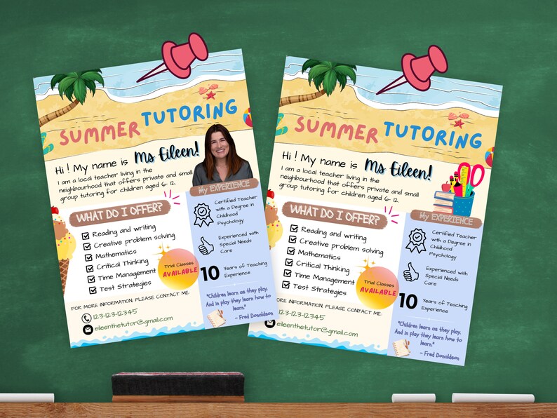 Tutoring Flyer | Editable Tutoring Flyer | Customizable Tutoring Flyer ...