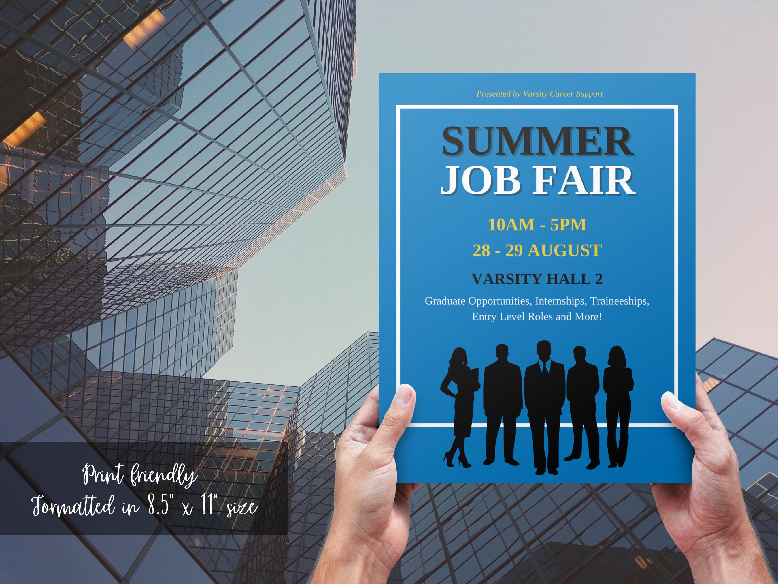 We Are Hiring Flyer | Editable Job Fair Flyer | Customizable Summer ...