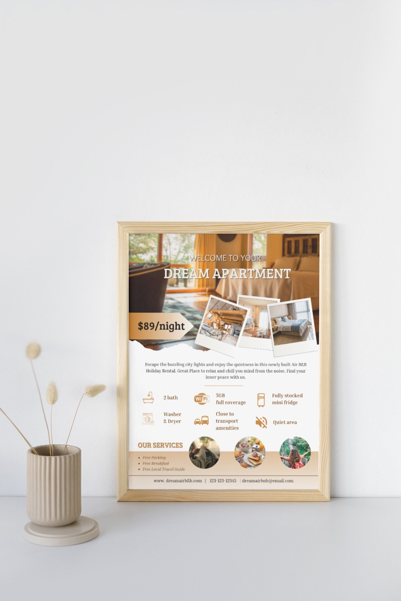 Air Bnb Flyer Editable Air B&B Flyer Customizable Air Bnb Flyer CANVA ...