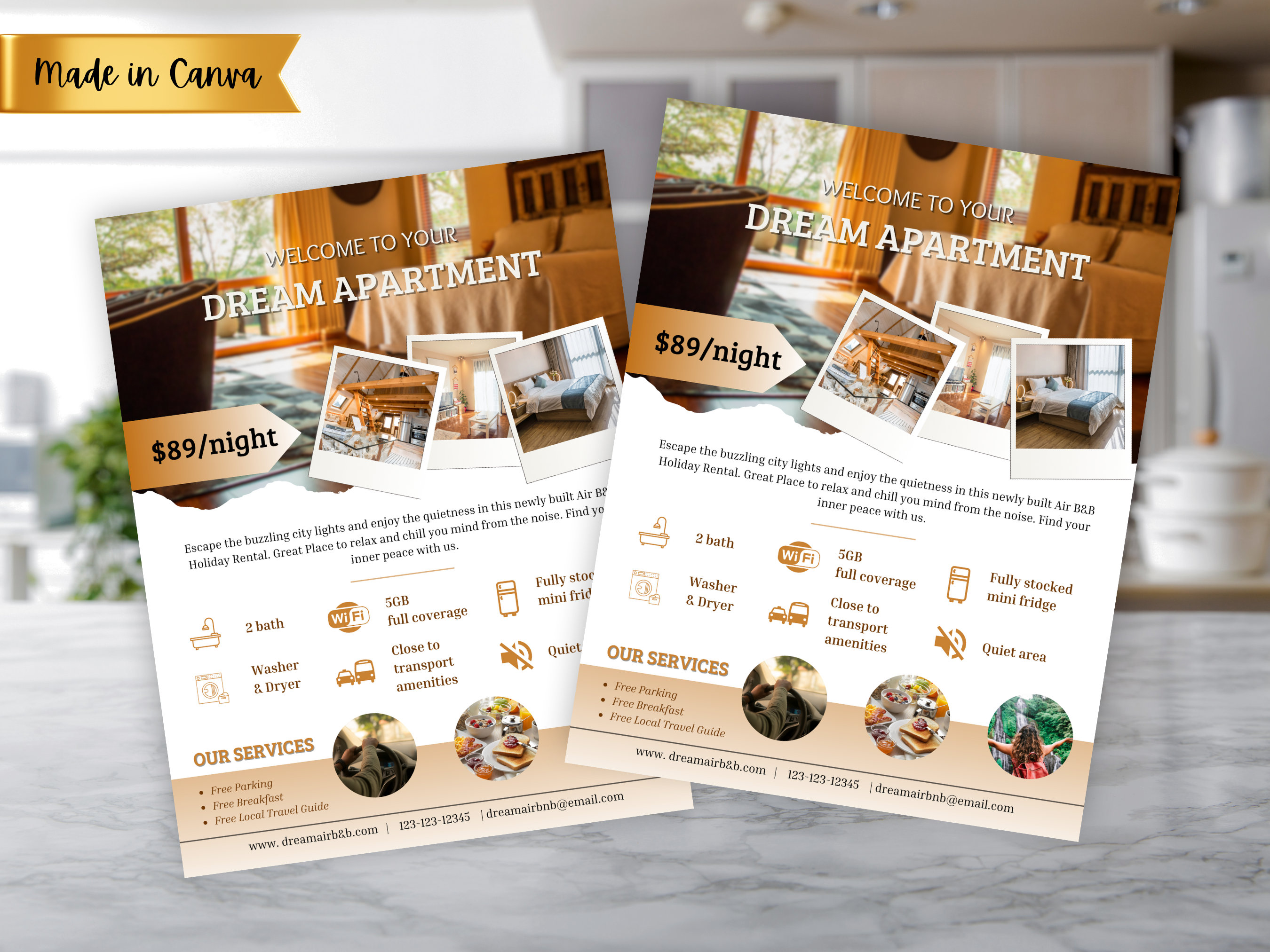 Air Bnb Flyer Editable Air B&B Flyer Customizable Air Bnb Flyer CANVA ...