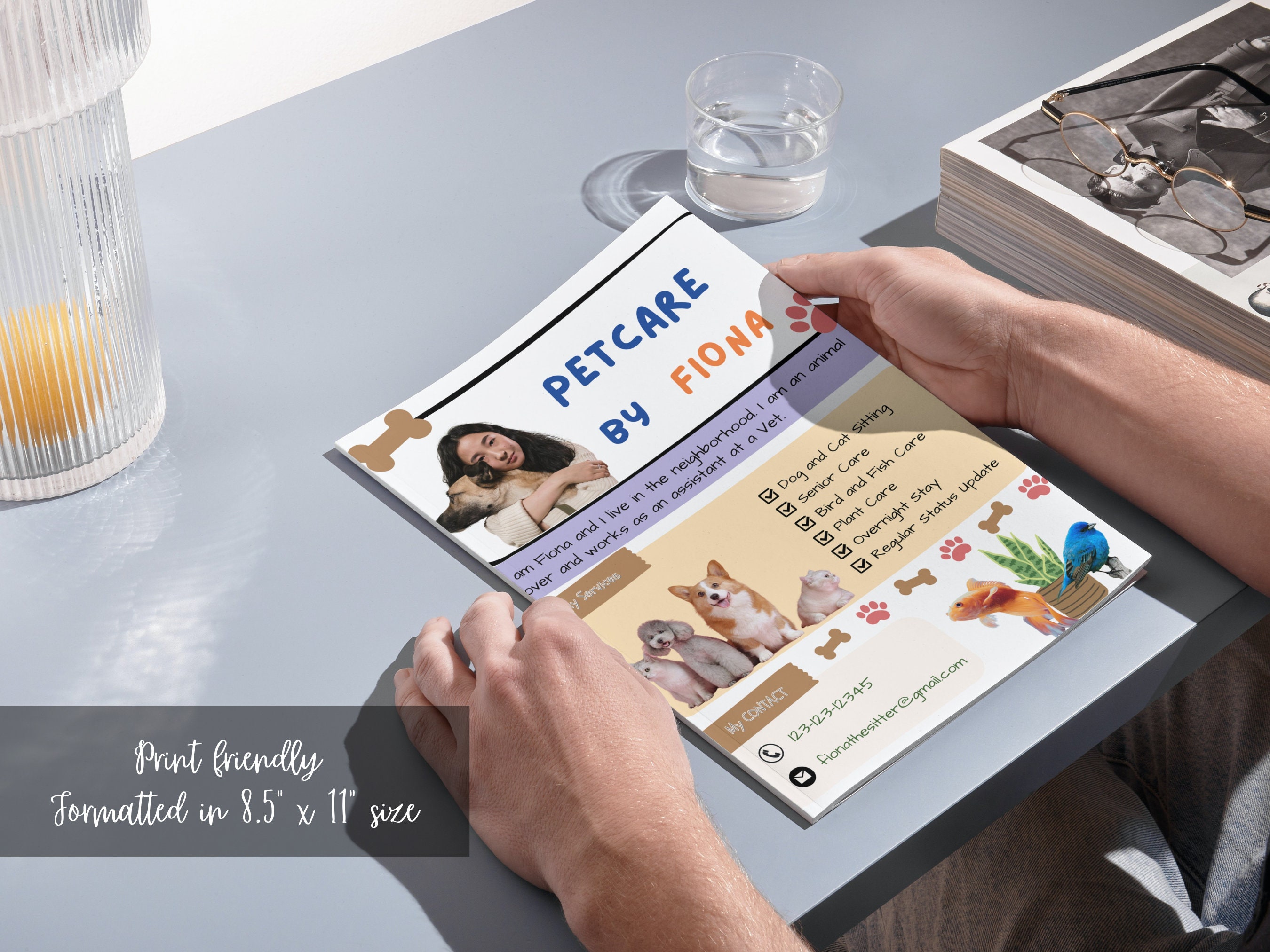 DIY Pet Sitting Services Flyer Small Business Pet Care Flyer ...