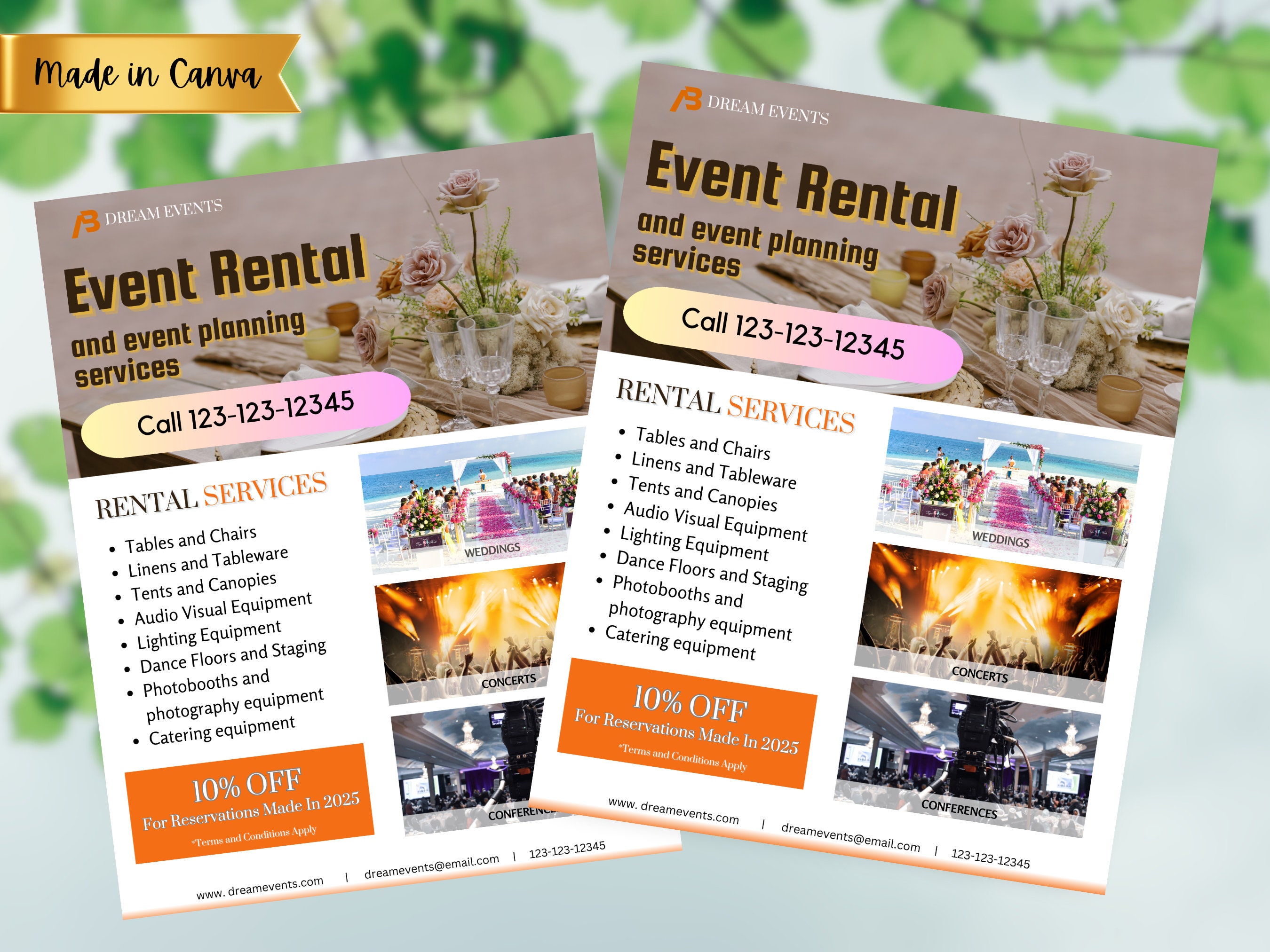 DIY Event Rental Services Flyer | Brand Awareness Event Planning Flyer ...