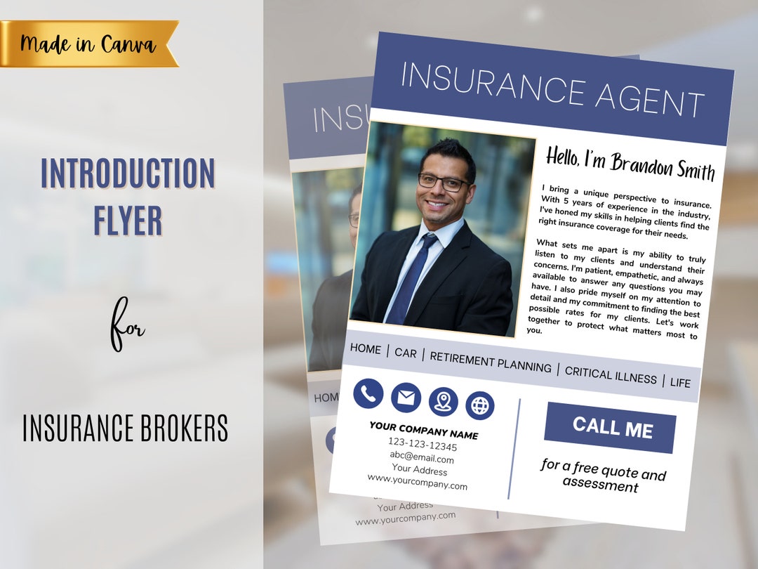 Hello Neighbour Insurance Broker Introduction Flyer Template Editable ...