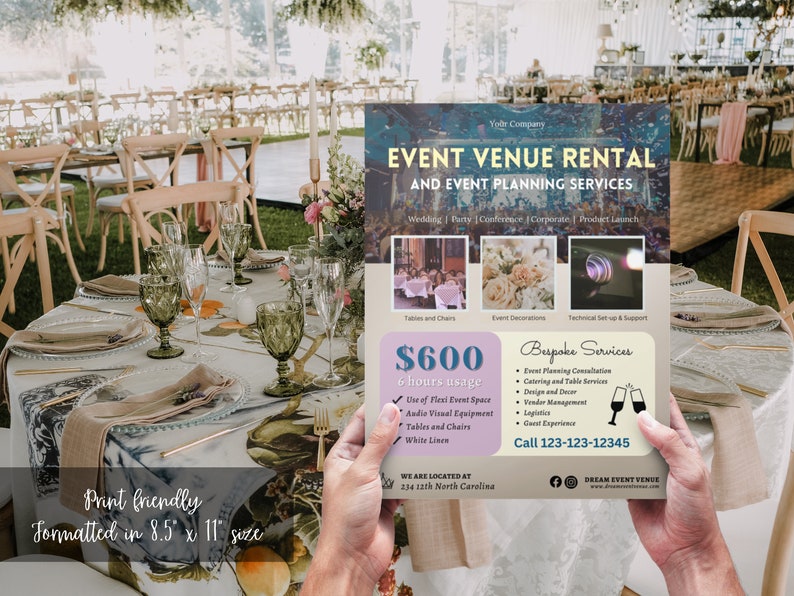 DIY Event Rental Services Flyer | Brand Awareness Event Planning Flyer ...
