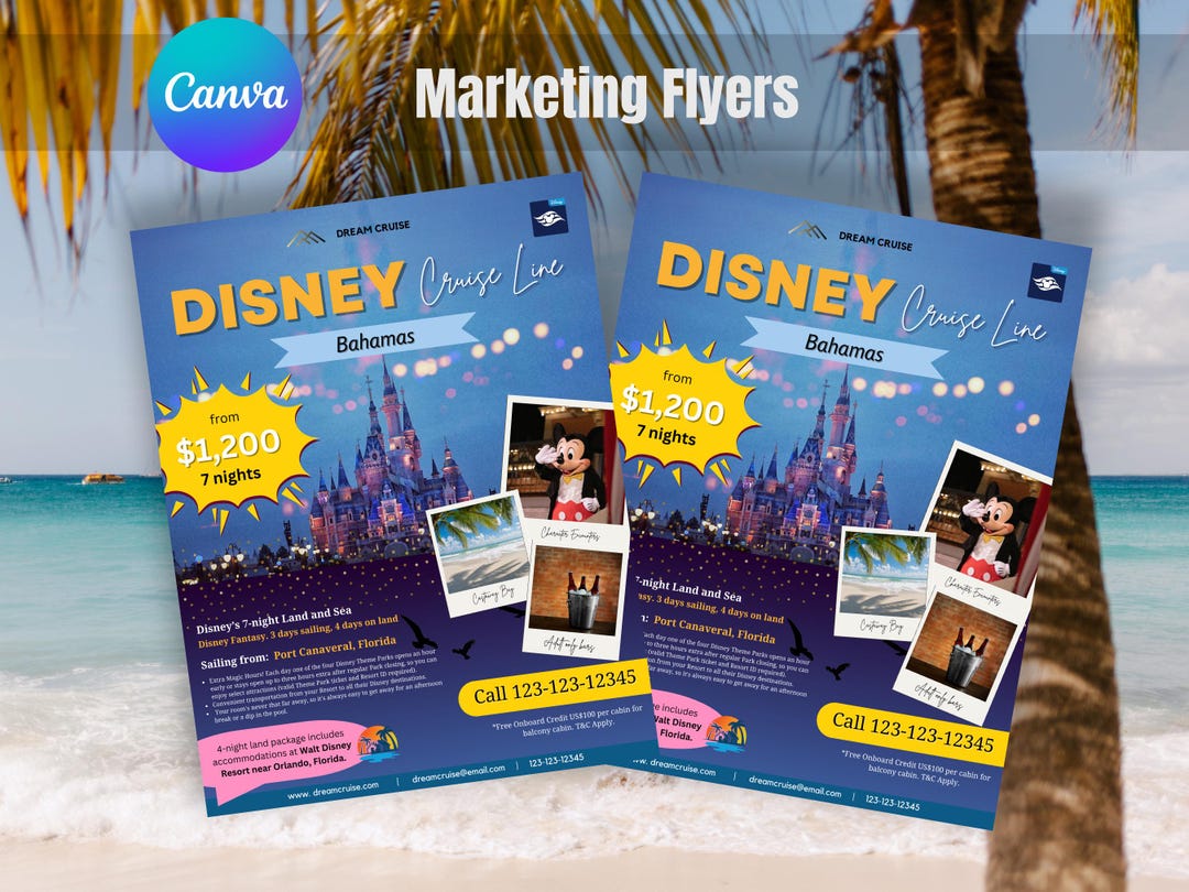 DIY Disney Cruise Agency Flyer | Editable Travel Flyer | Customizable ...