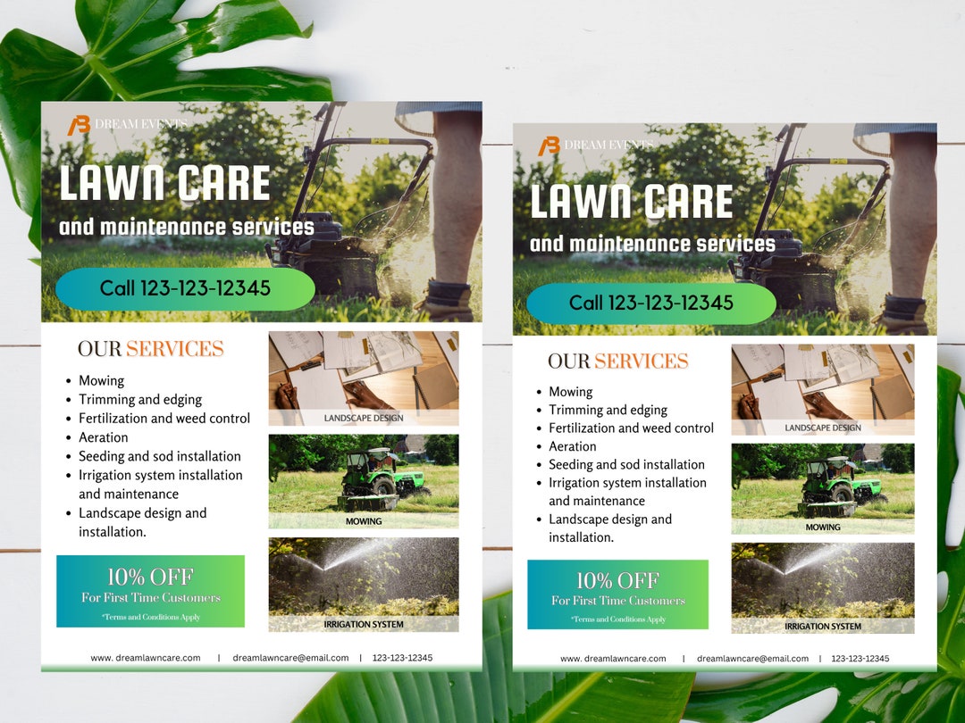 DIY Lawncare Services Flyer | Mowing Flyer | Landscaping Services Flyer ...