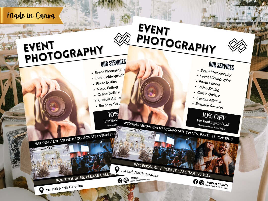 DIY Event Photography Services Flyer | Brand Awareness Event ...