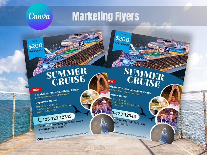 DIY Cruise Agency Flyer | Editable Travel Flyer | Customizable Royal ...
