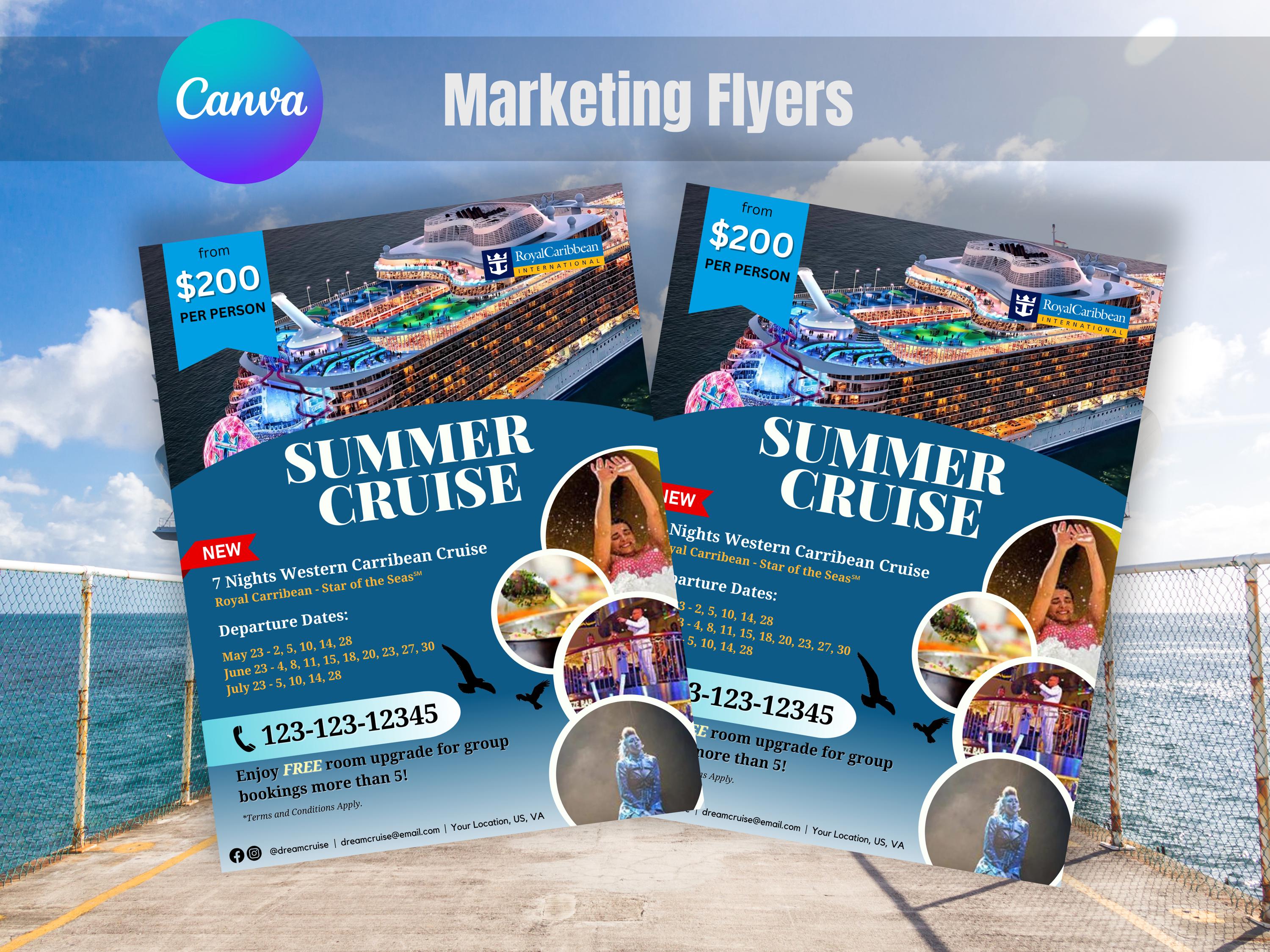 DIY Cruise Agency Flyer | Editable Travel Flyer | Customizable Royal ...