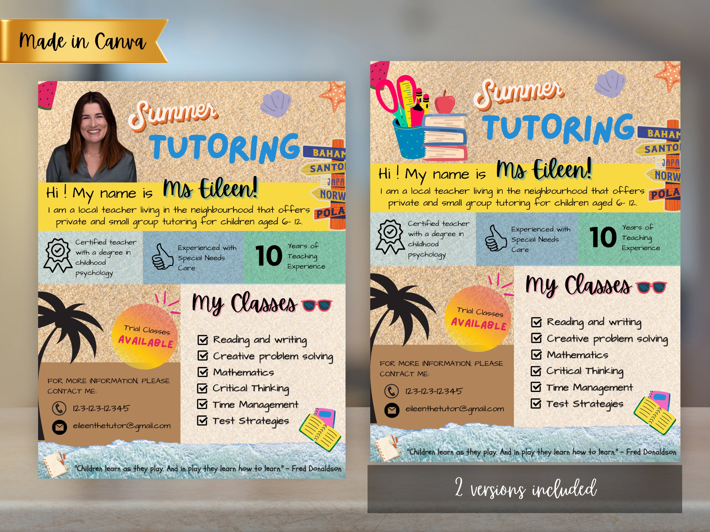 Summer Tutoring Flyer
