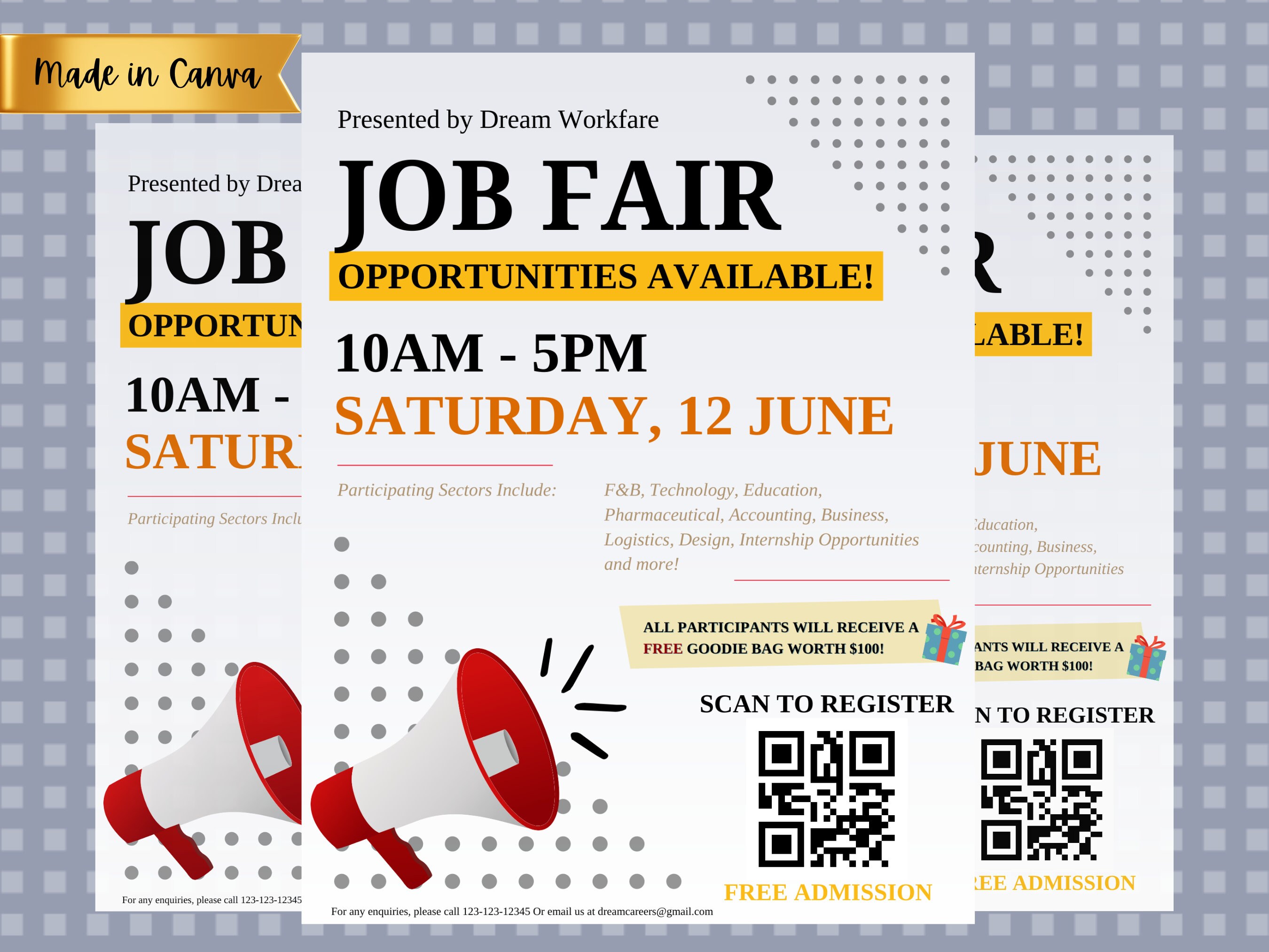 We Are Hiring Flyer | Editable Job Fair Flyer | Customizable Summer ...