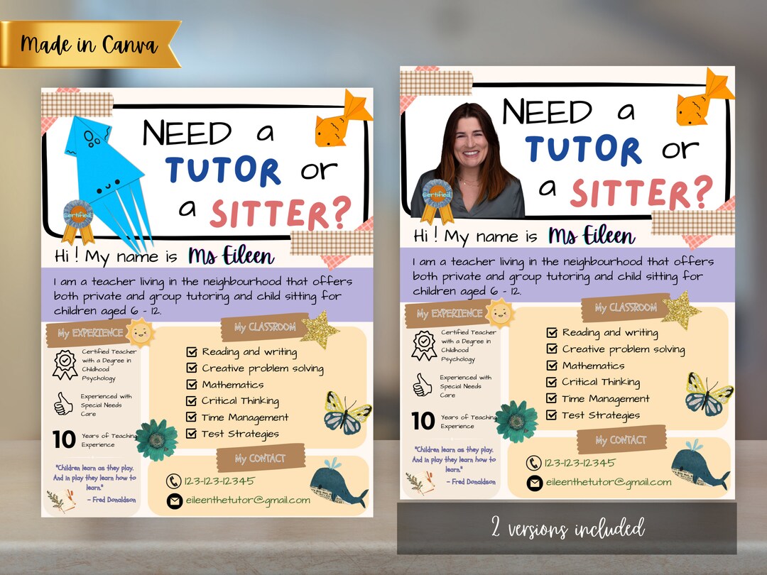 Tutoring Flyer | Editable Tutoring Flyer | Customizable Tutoring Flyer ...