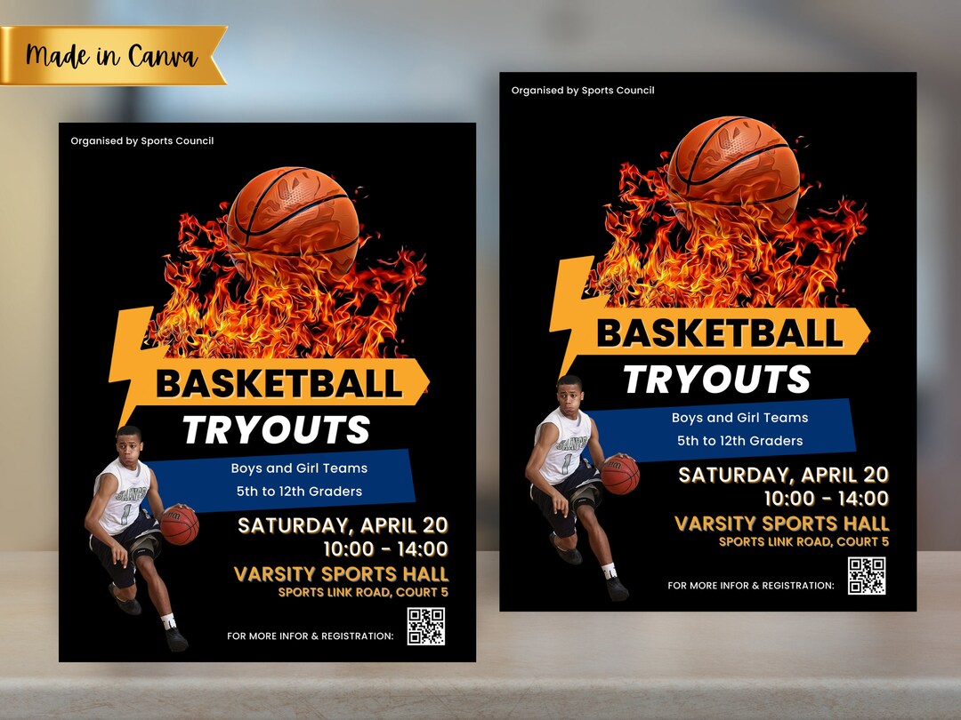 DIY Basketball Tryout Flyer | Children Basketball Tryouts | Basketball ...