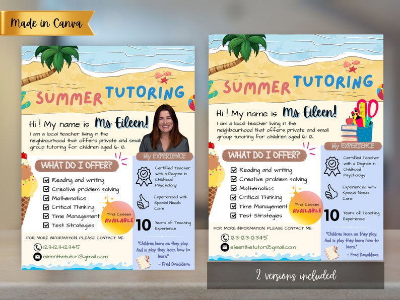 Tutoring Flyer | Editable Tutoring Flyer | Customizable Tutoring Flyer ...