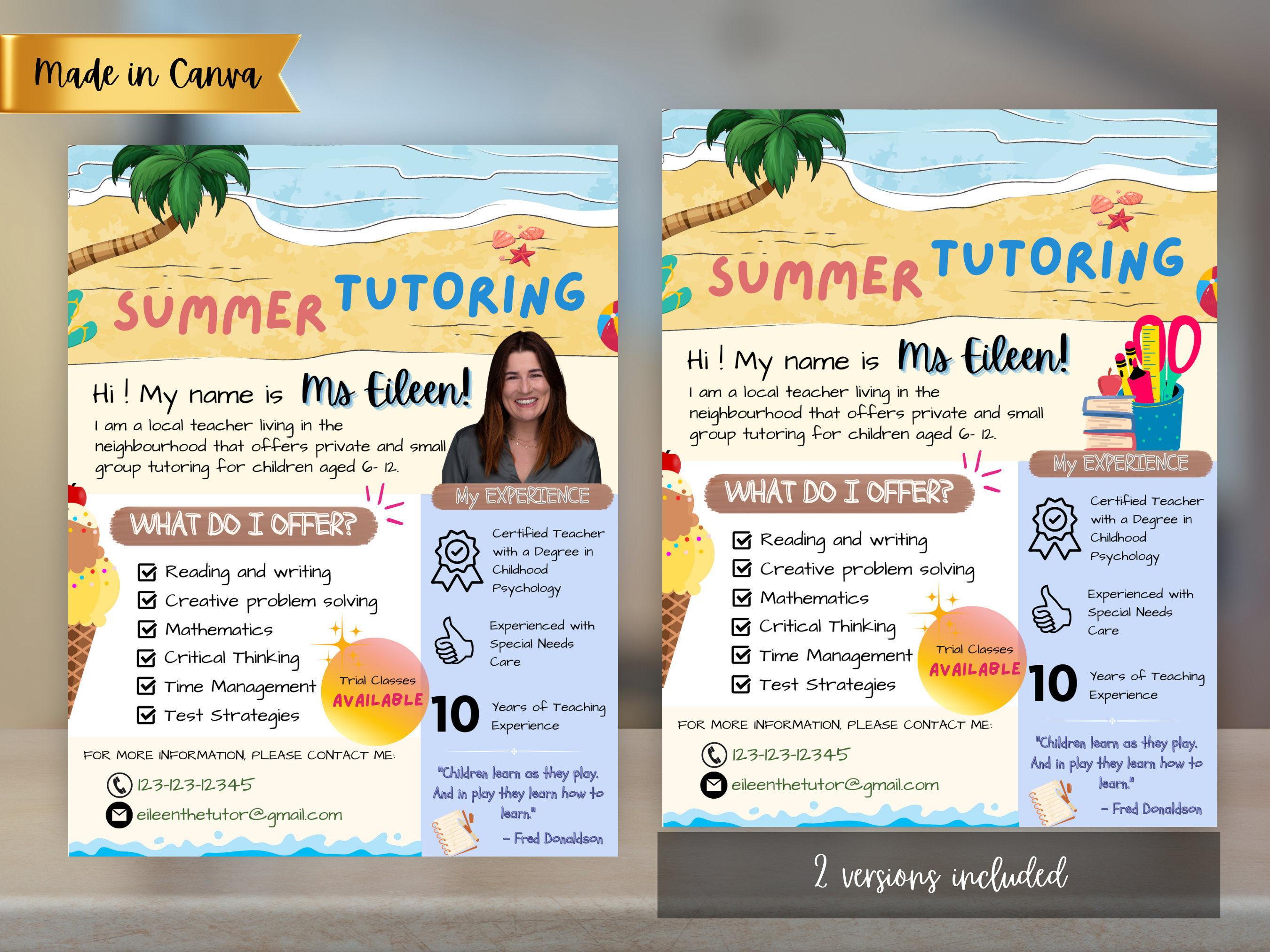 Tutoring Flyer | Editable Tutoring Flyer | Customizable Tutoring Flyer ...