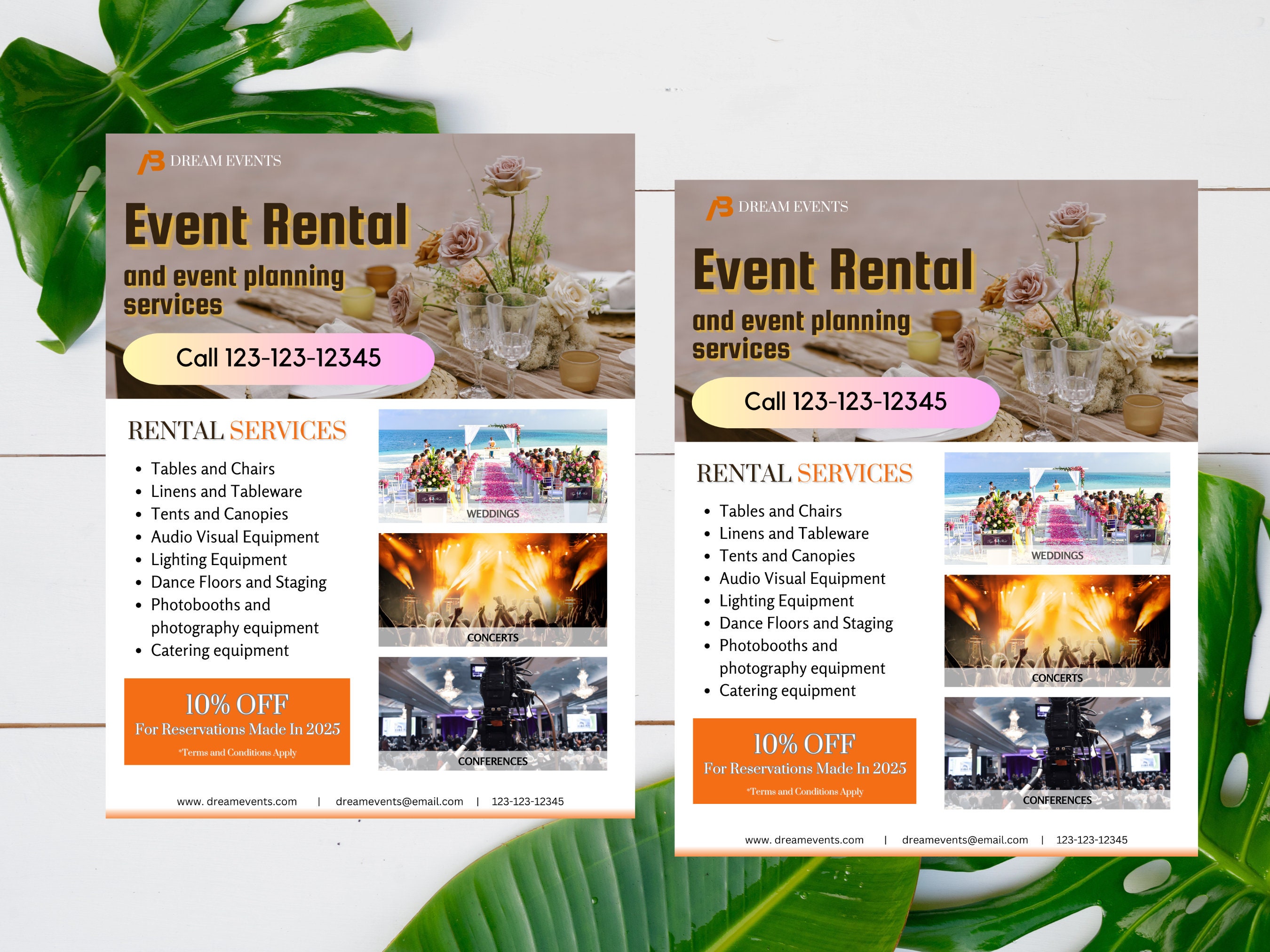 DIY Event Rental Services Flyer | Brand Awareness Event Planning Flyer ...