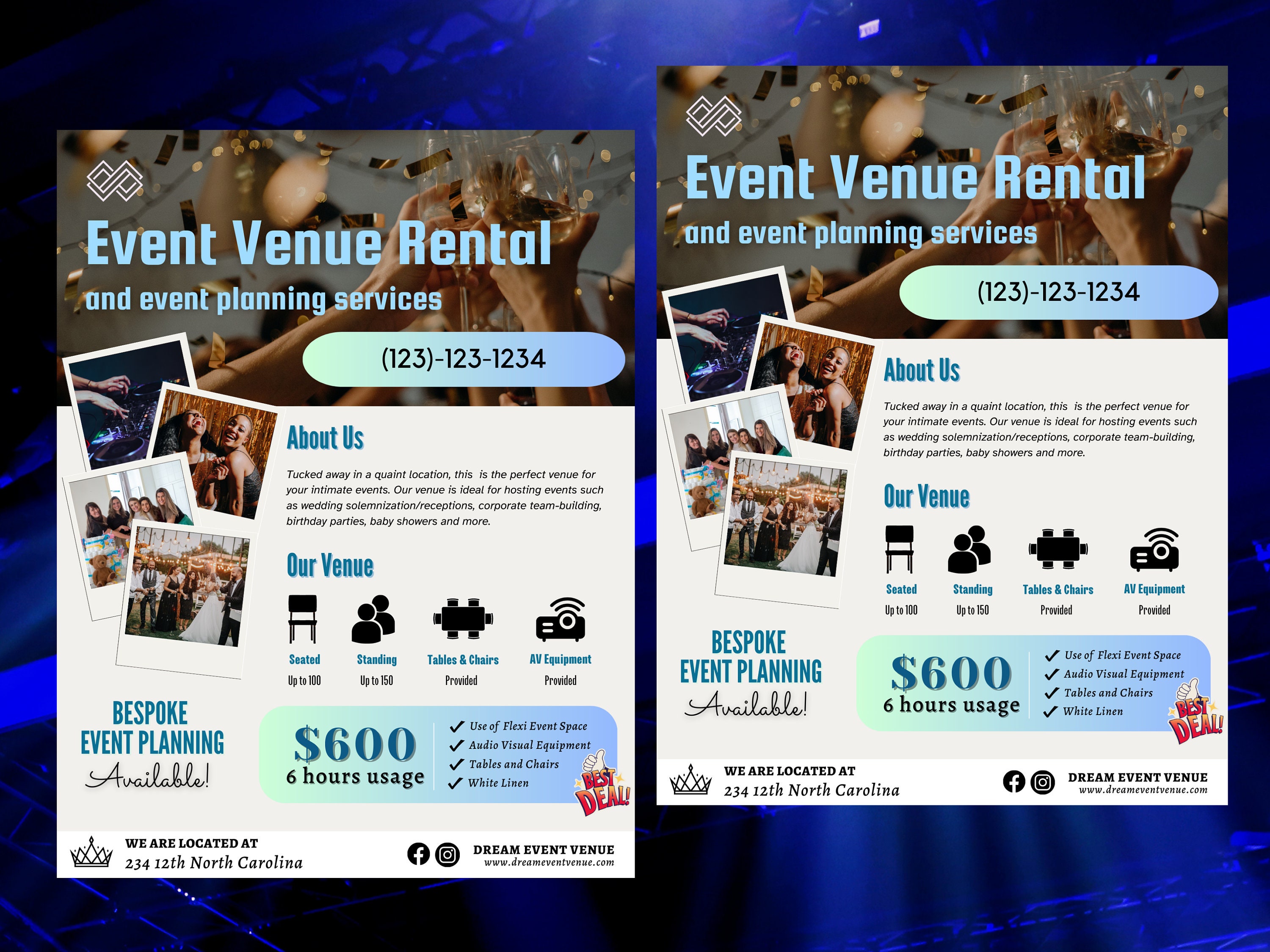 DIY Event Rental Services Flyer Brand Awareness Event Planning Flyer ...