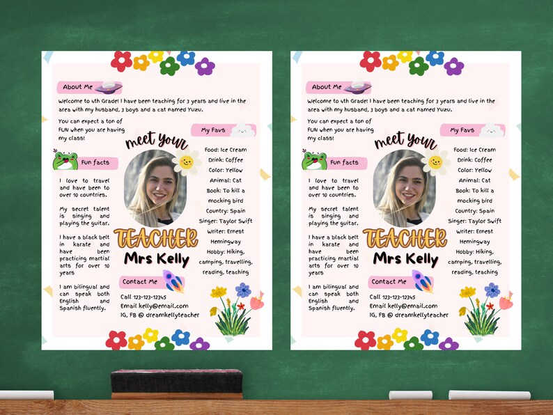 Meet Your Teacher CANVA Flyer School Meet Your Teacher Editable Flyer ...