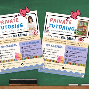 Tutoring Flyer | Editable Tutoring Flyer | Customizable Tutoring Flyer ...