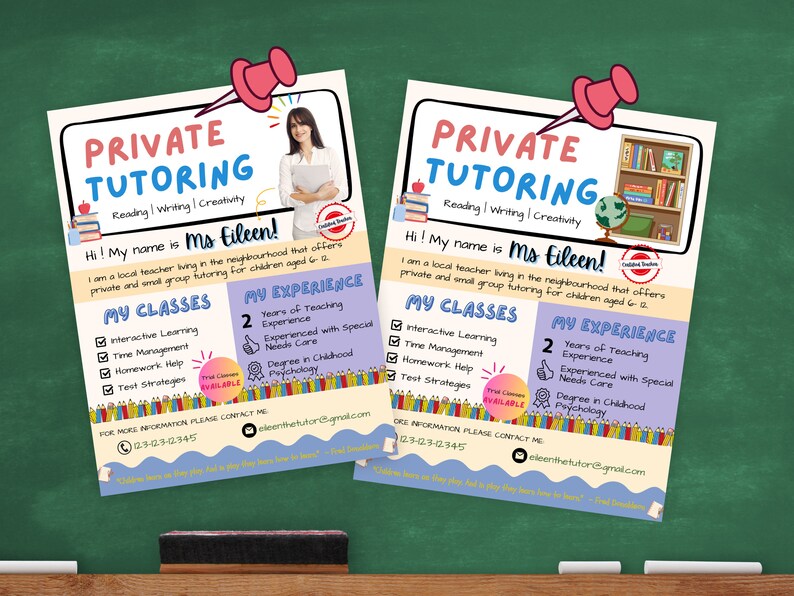 Tutoring Flyer | Editable Tutoring Flyer | Customizable Tutoring Flyer ...
