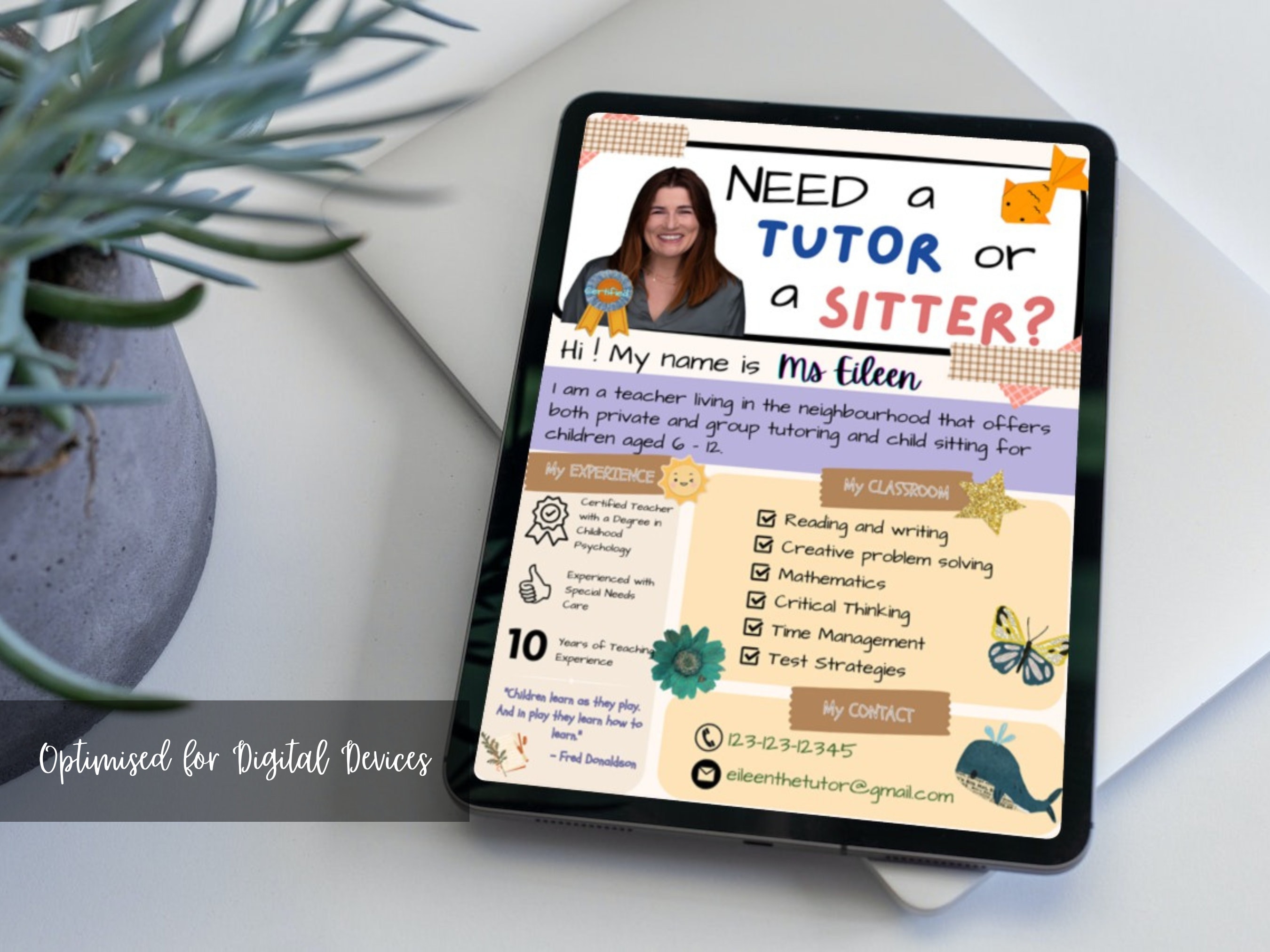 Tutoring Flyer | Editable Tutoring Flyer | Customizable Tutoring Flyer ...