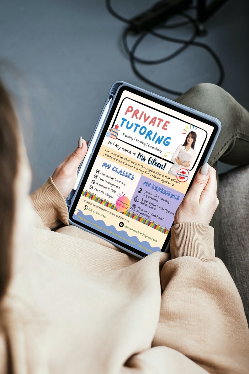 Tutoring Flyer | Editable Tutoring Flyer | Customizable Tutoring Flyer ...