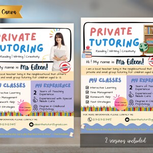 Tutoring Flyer | Editable Tutoring Flyer | Customizable Tutoring Flyer ...