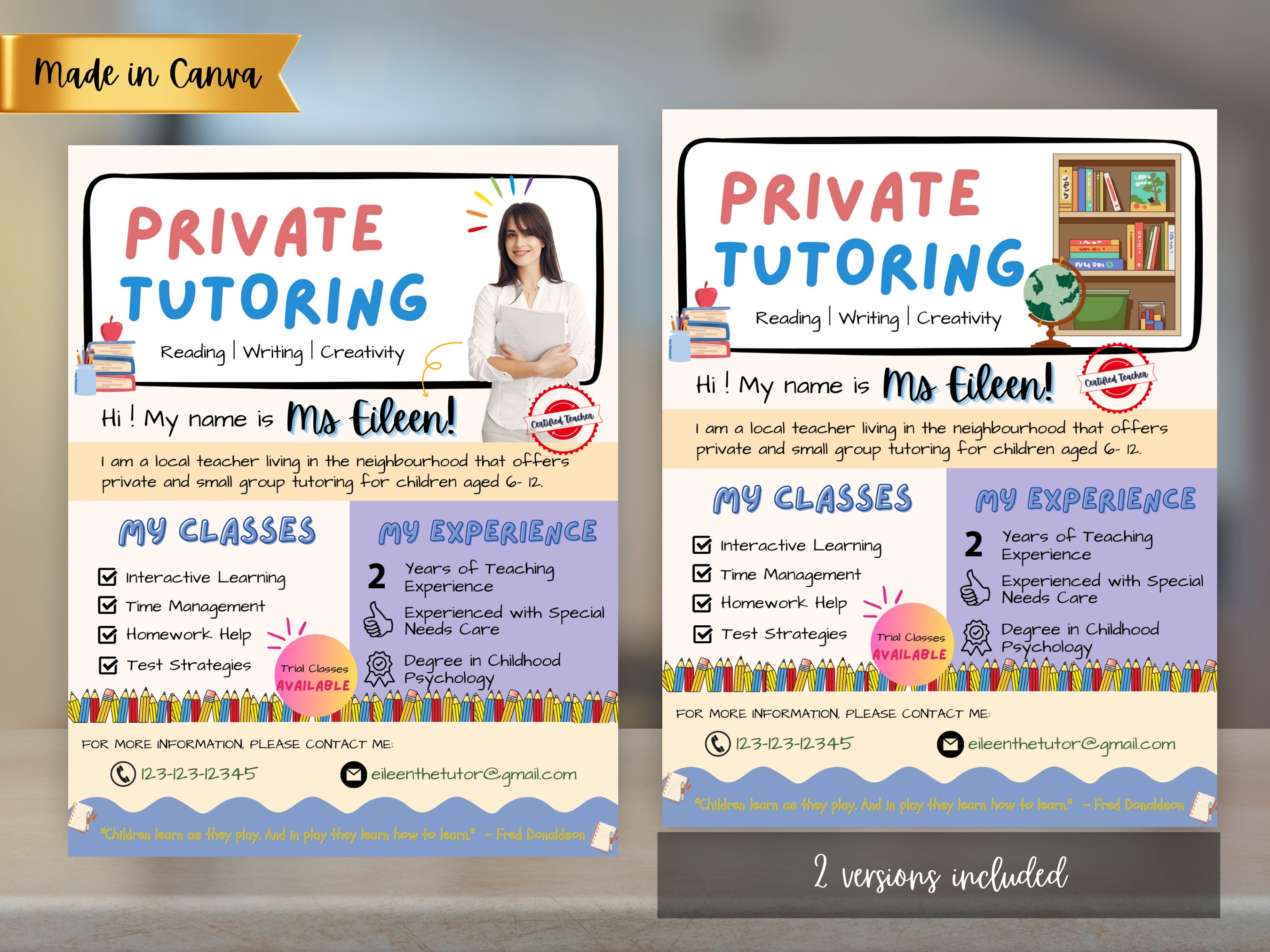 Tutoring Flyer | Editable Tutoring Flyer | Customizable Tutoring Flyer ...