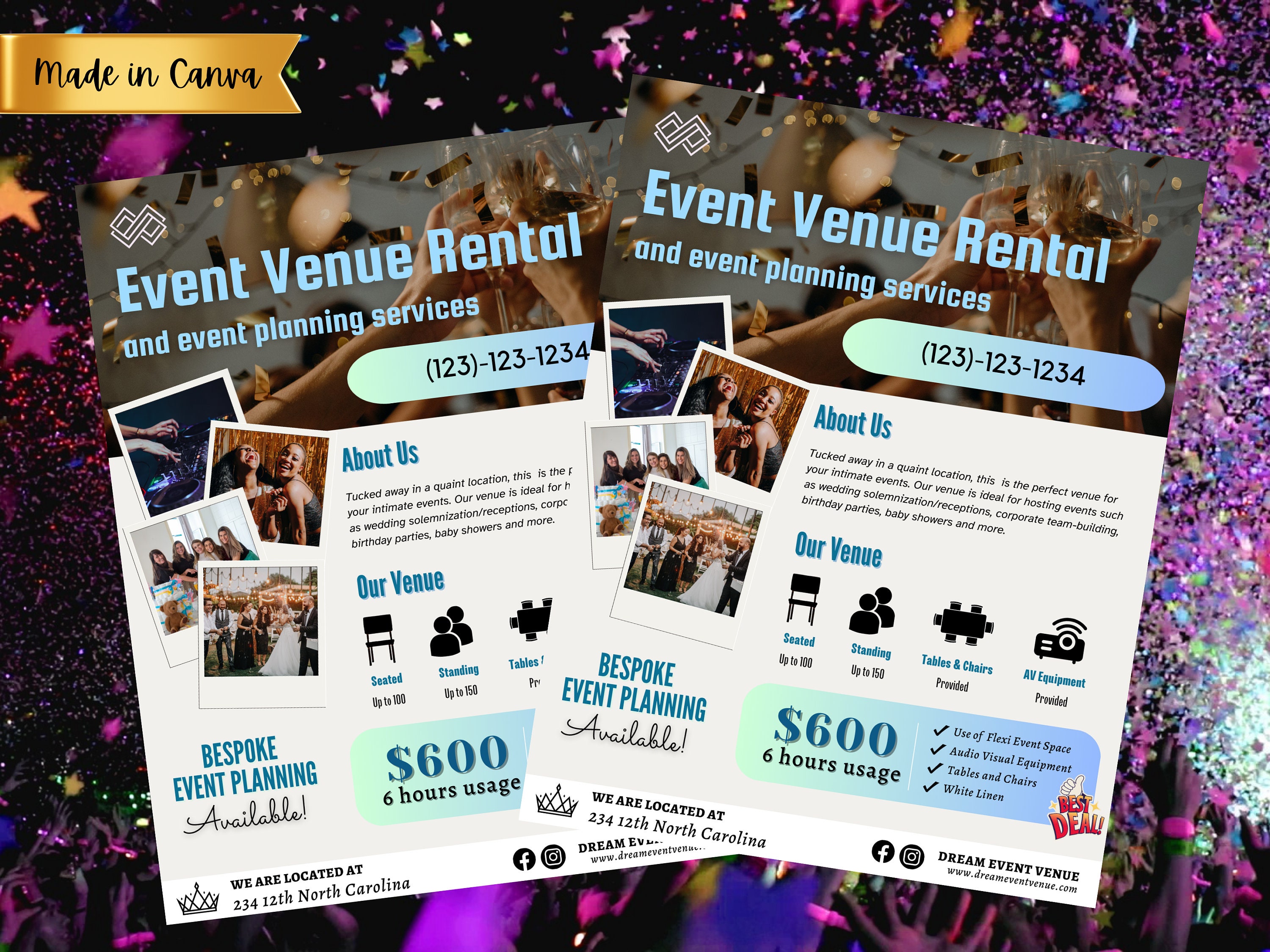 DIY Event Rental Services Flyer | Brand Awareness Event Planning Flyer ...