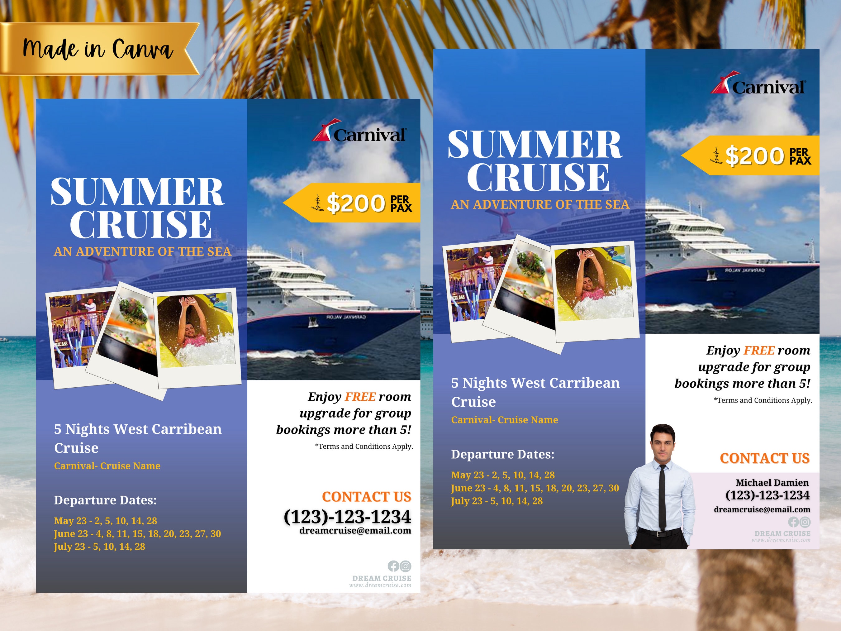 DIY Cruise Agency Flyer | Editable Travel Flyer | Customizable Carnival ...