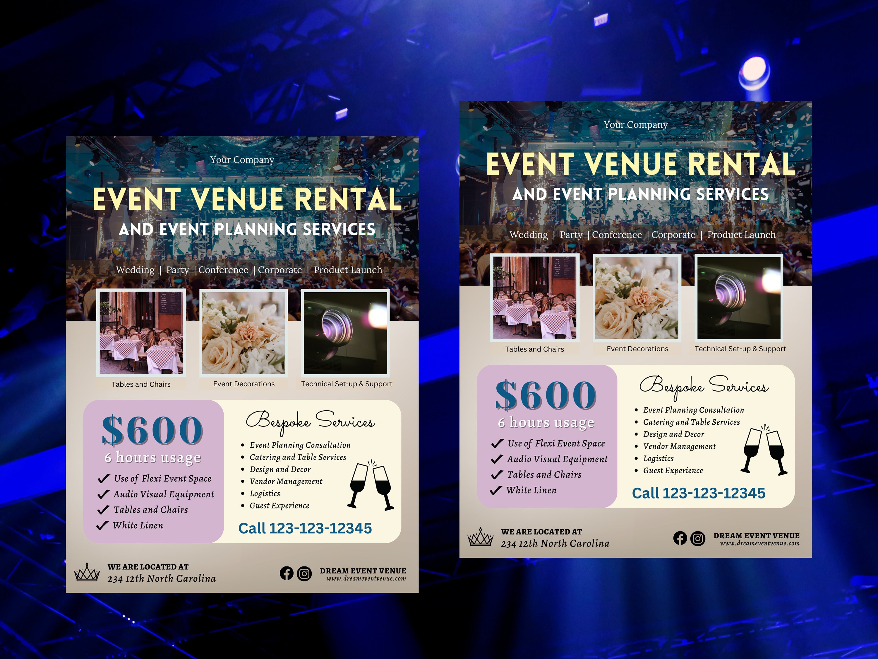 DIY Event Rental Services Flyer | Brand Awareness Event Planning Flyer ...