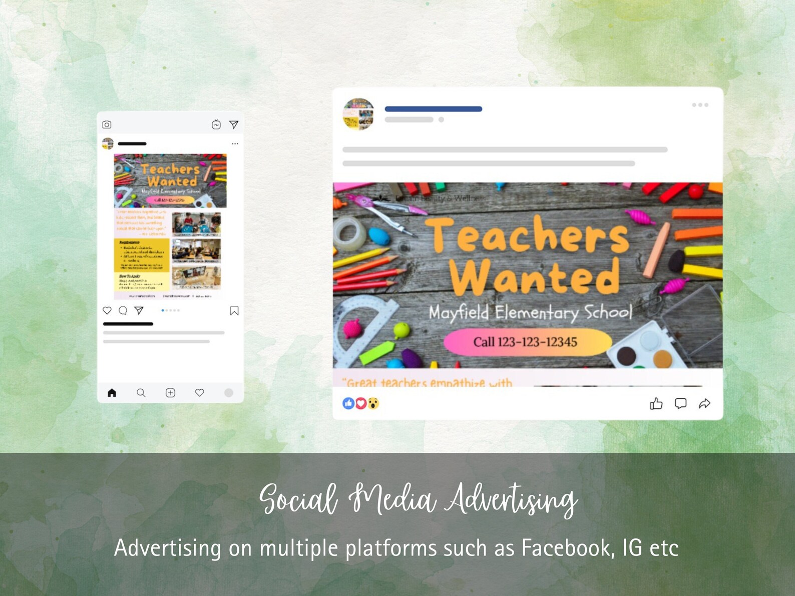Teachers Wanted Flyer | Editable Elementary School Teacher Flyer ...