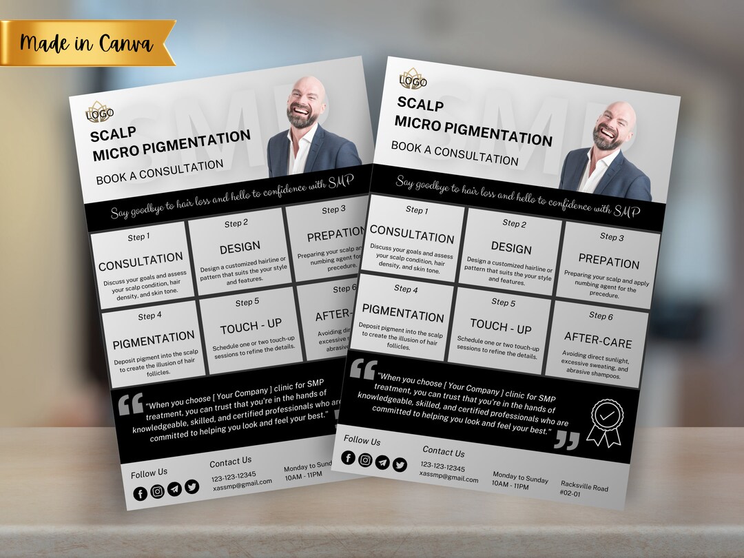 DIY Scalp Micro Pigmentation Flyer | Editable Smp Flyer | Beauty and ...