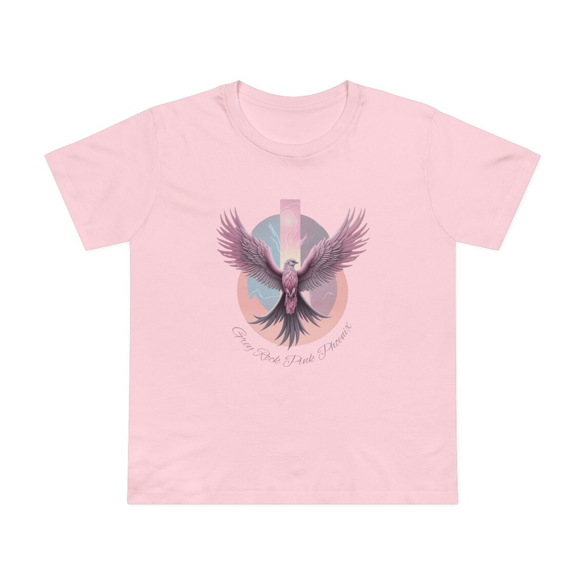 Grey Rock Resilience Pink Phoenix T-shirt Womens Maple Tee - Etsy