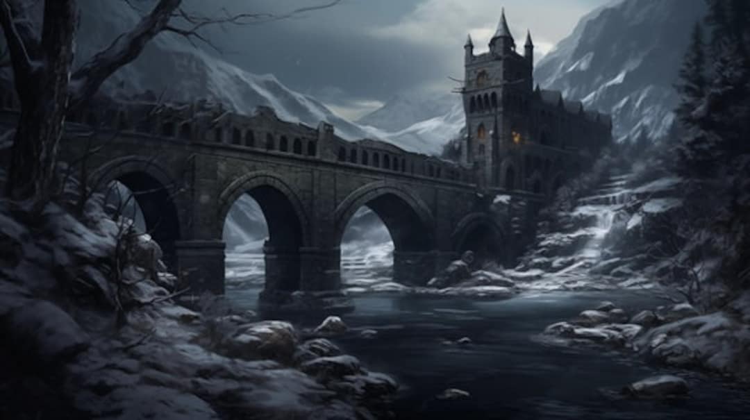 Dark Gothic Wallpapers, 10 Images 5824x3264, Clipart, Instant Digital ...