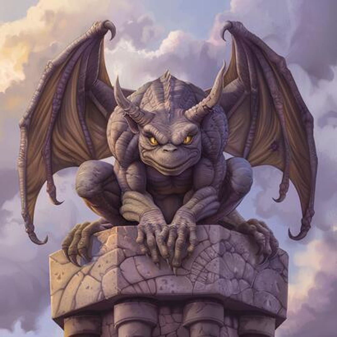 Evil Gargoyles on Pedestals, 30 Images 4096x4096, Clipart, Instant ...