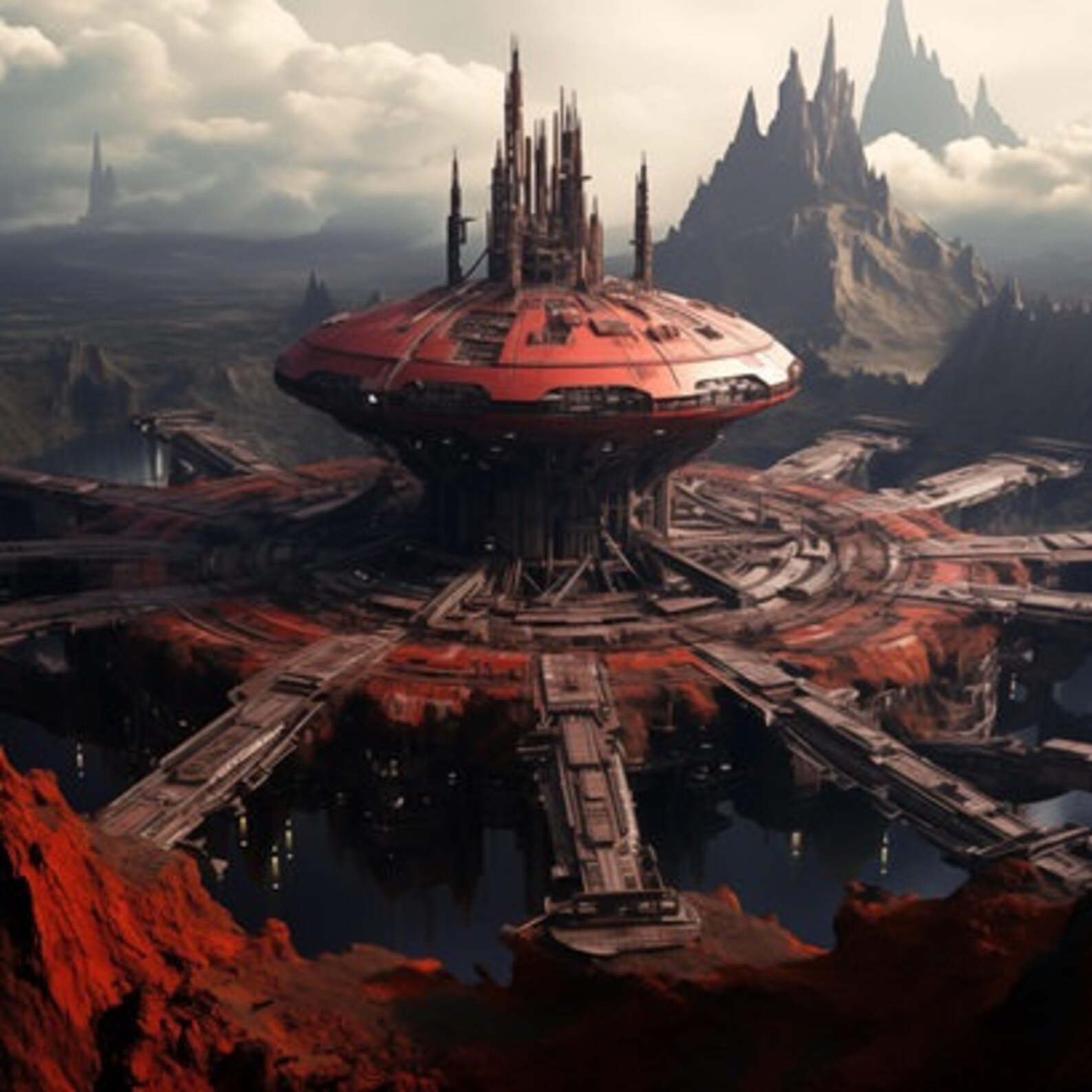 Alien Planet Colonies, 10 Images 4096x4096, Clipart, Instant Digital ...