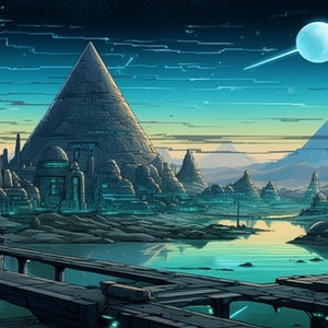 Futuristic African Cities, 10 Images 5824x3264, Clipart, Instant ...