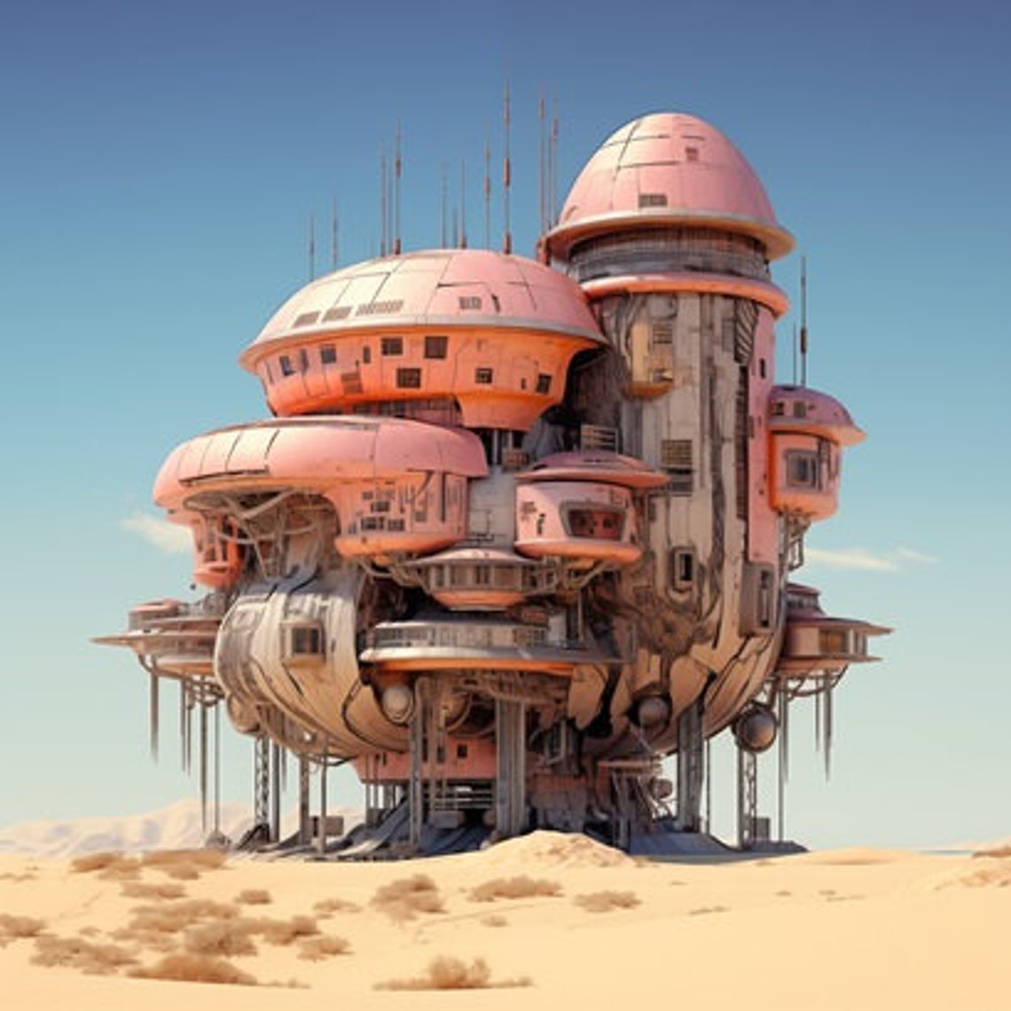 Alien Planet Colonies, 10 Images 4096x4096, Clipart, Instant Digital ...