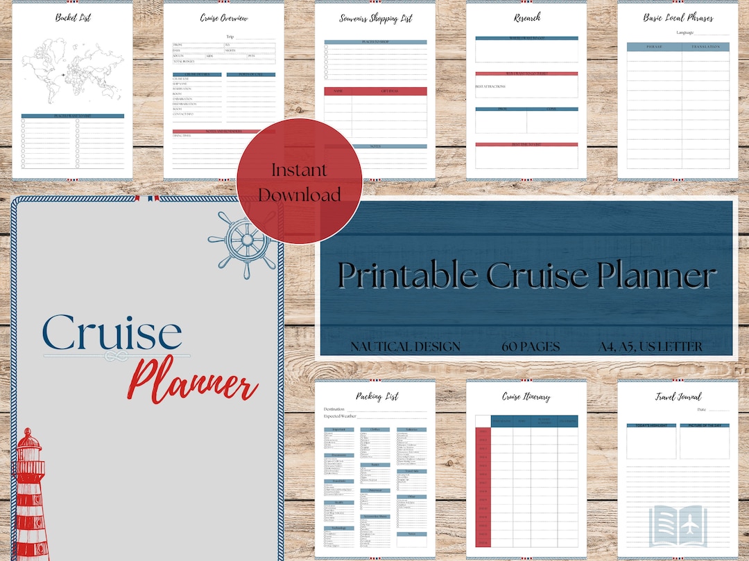 Nautical Cruise Planner Printable: Travel Journal (PDF) - Etsy