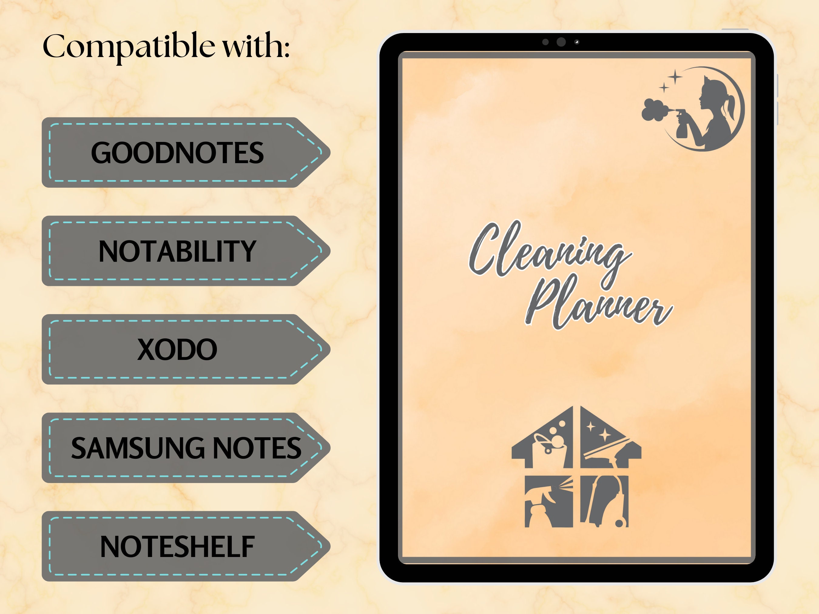 Editable Cleaning Planner, Printable Cleaning Checklist, ADHD Cleaning ...