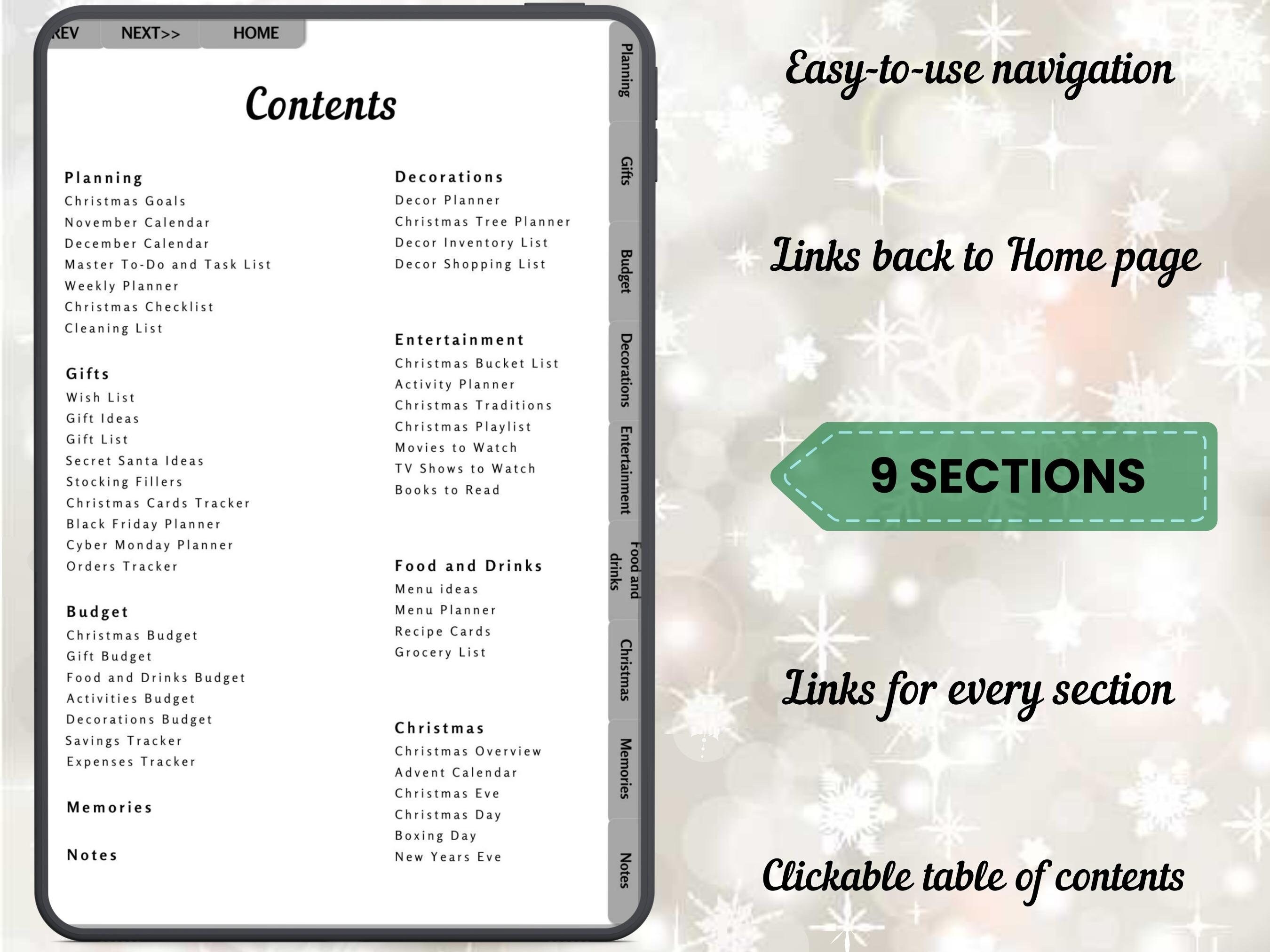 Digital Christmas Planner, Printable Christmas Planner, Holidays ...