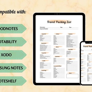 EDITABLE Digital Travel Packing List Bundle, Printable Vacation Packing ...