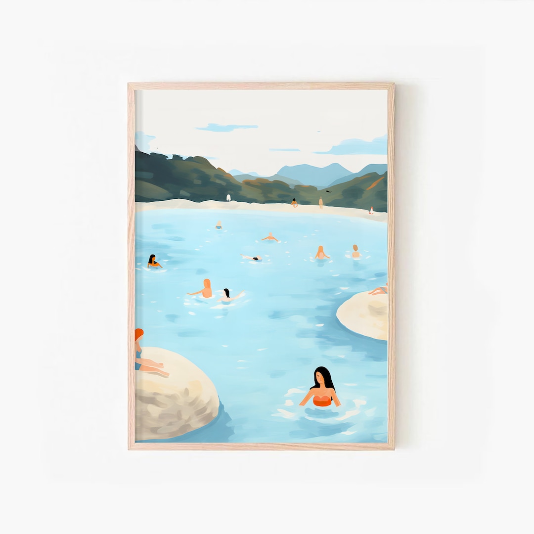 Swimming Pool Art, Swimming Pool Wall Art, Swimming Pool Print ...