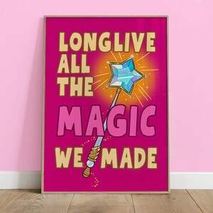 Long Live Print, Speak Now Poster, Magic We Made Poster Pink Wall Art ...