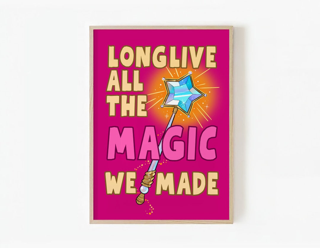 Long Live Print, Speak Now Poster, Magic We Made Poster Pink Wall Art ...